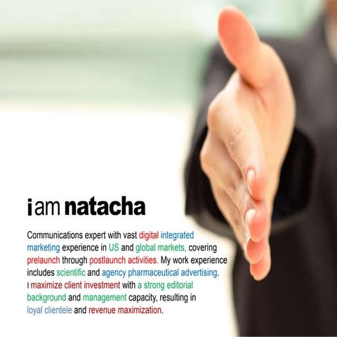 Natacha Menar, MSc visual curriculum vitae | PPT