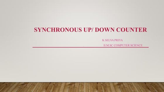 Synchronous Counter | PPTX | Technology & Computing