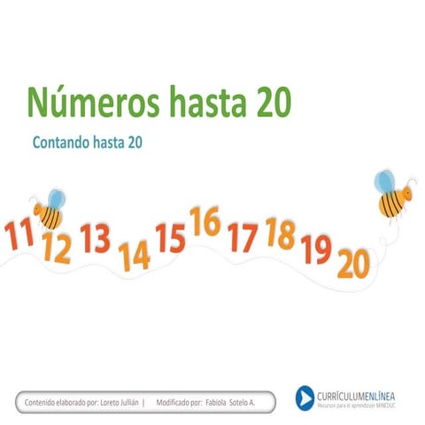 Números hasta 20 para trabajar con estudiantes | PPT