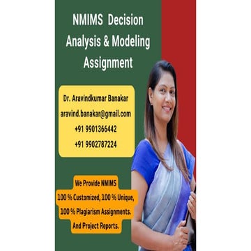 NMIMS Decision Analysis & Modeling Assignment.pdf