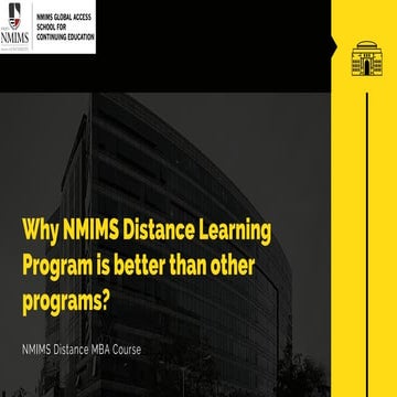 NMIMS Distance Learning MBA | PDF