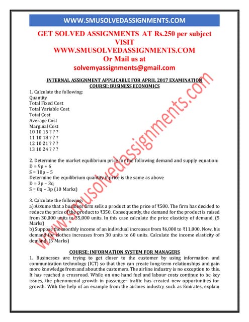 Nmims ASSIGNMENT ANSWERS | PDF