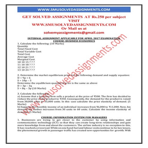 Mba Solved Assignments Pdf 