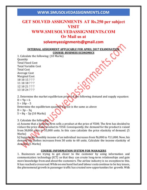 Nmims ASSIGNMENT ANSWERS | PDF