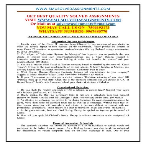 Nmims sept 2021 assignments 9967480770 | DOCX