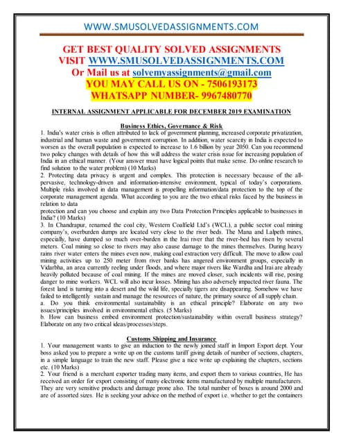 Nmims Dec 2016 Assignments | DOCX