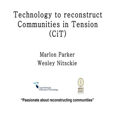 Technology for Community Empowerment | PPT