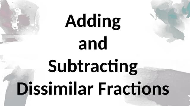 Ppt addition of dissimilar fractions (loids) | PPTX | Nutrition ...