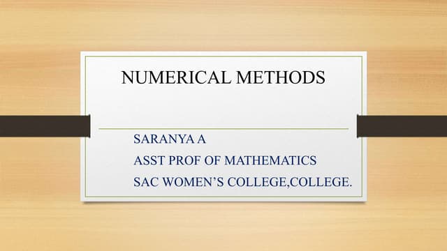 Presentation On Numerical Integration Pptx 2948
