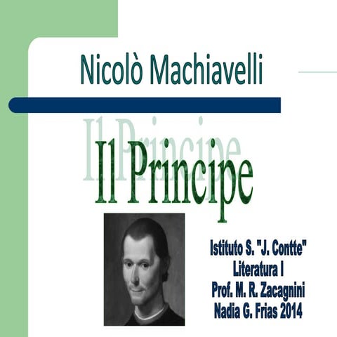 Il Principe di Machiavelli | PPTX