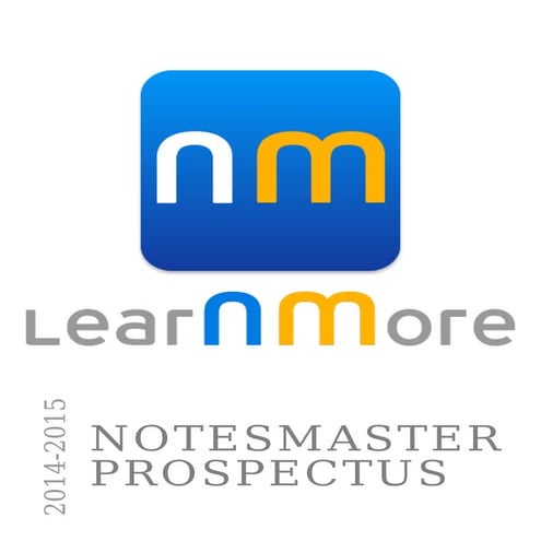 Notesmaster Prospectus 2014 2015 | PDF