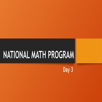 NATIONAL MATHEMATICS PROGRAM ACTIVITY FOR GRADE 6 | PPT