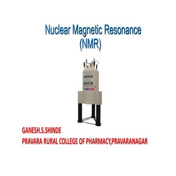 Nuclear magnetic resonanace | PPT