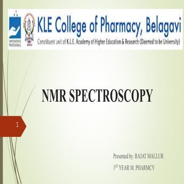 1h Nmr Spectroscopy Pptx