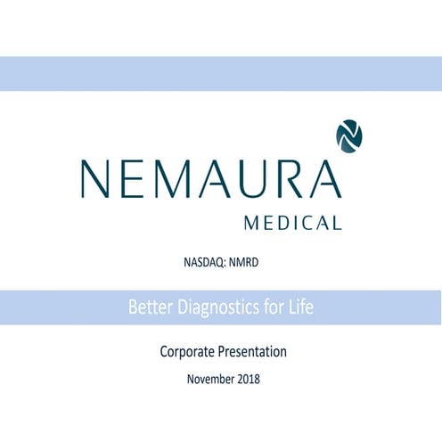 Nemaura Medical (NASDAQ: NMRD) Nov 18 | PDF