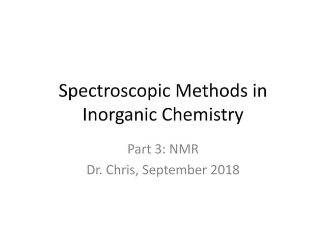 NMR Spectroscopy - Spin spin Coupling-Splitting ,Multiplicity, (n+1 ...