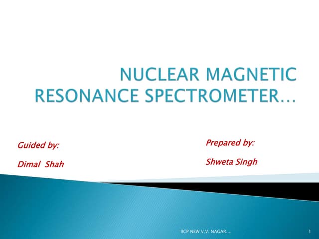 Nmr Spectroscopy Ppt