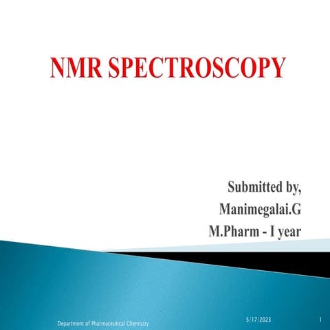 Nmr Spectroscopy Pptx