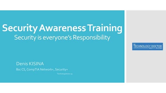 Employee Security Awareness Program | PDF | Email | Internet