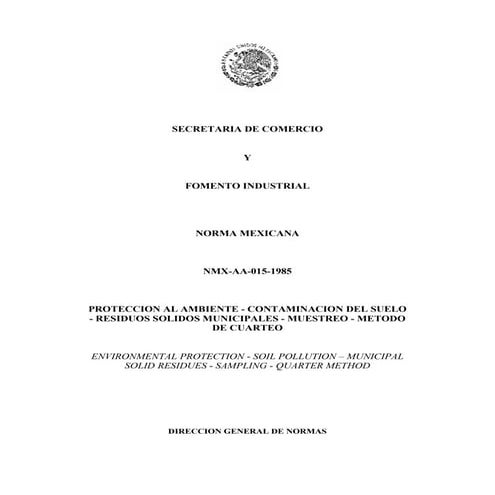 Nmx aa-015-1985 | PDF