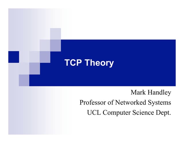 Tcp Theory Pdf Computer Networking Computing