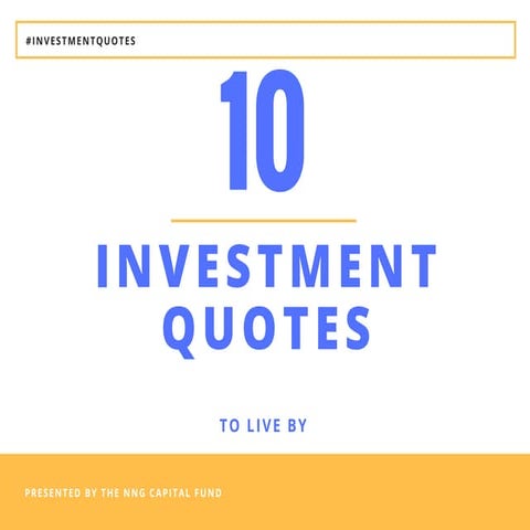 10 Investment Quotes to Live By | PDF | Financial Planning | Personal ...