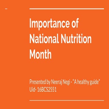 National Nutrition Month | PDF