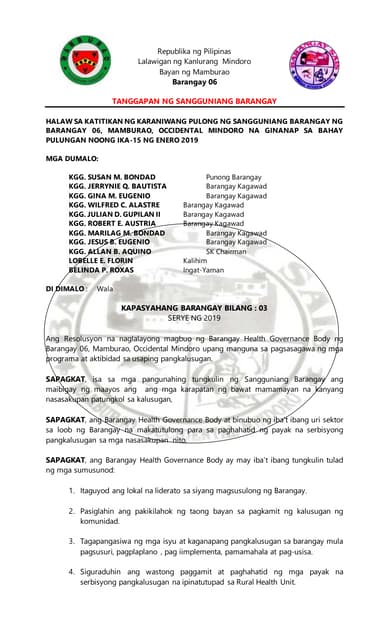 Barangay Ordinance on Proper Waste Disposal | DOCX