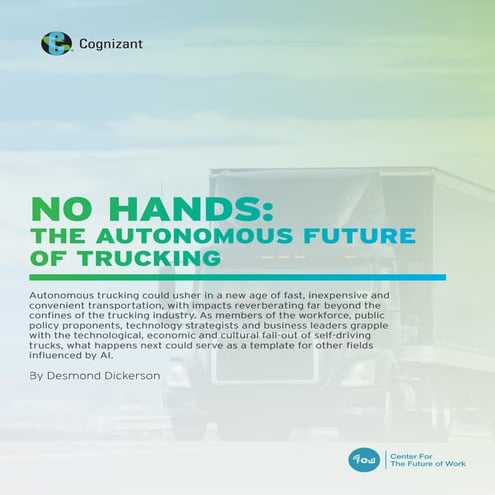 No Hands: The Autonomous Future of Trucking | PDF