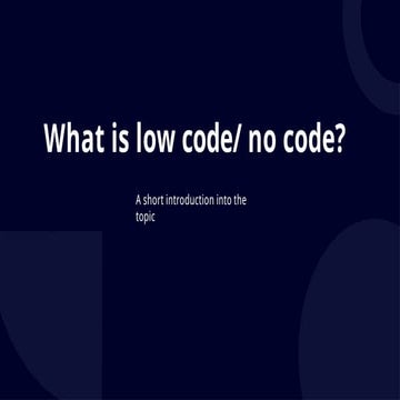 No Low Codeno Low Codeno Low Codeno Low Codepptx 