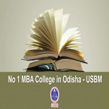 No 1 MBA College in Odisha - USBM | PPTX