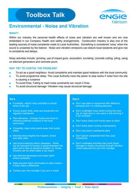 TOOLBOX TALK | dust and air quality | PDF
