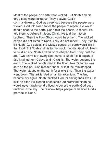 Story Of Noah | PPT