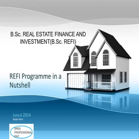 Bsc. Real Estate Finance and Investment [Ardhi University-Tanzania] | PPTX