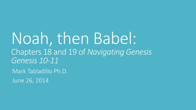 Tower of Babel (Genesis 11:1-9) Bible Study | PDF