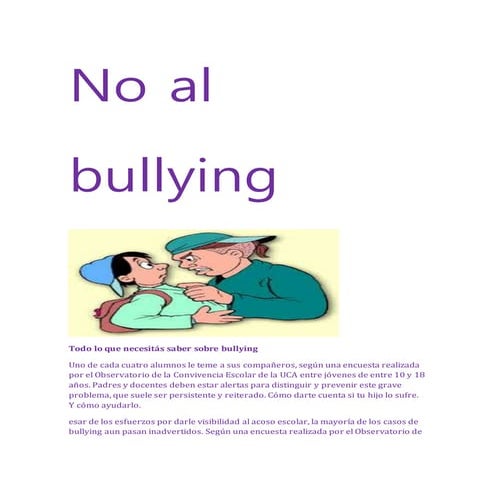 No al bullying | DOCX