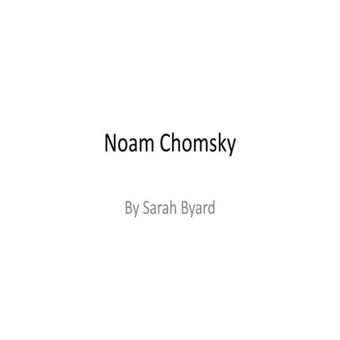 Noam Chomsky | PPT