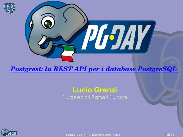 Postgrest: the REST API for PostgreSQL databases | PPT | Free download Postgrest: the REST API for PostgreSQL databases | PPT | Free download