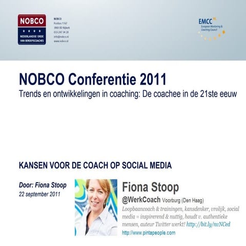 Kansen voor de coach op social media (Nobco Conferentie) | PPTX