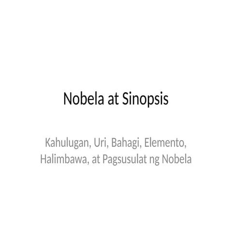 Nobela | PPTX