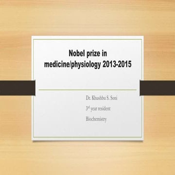 Nobel prize in medicine | PPTX