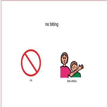 No Biting Social Story Boardmaker