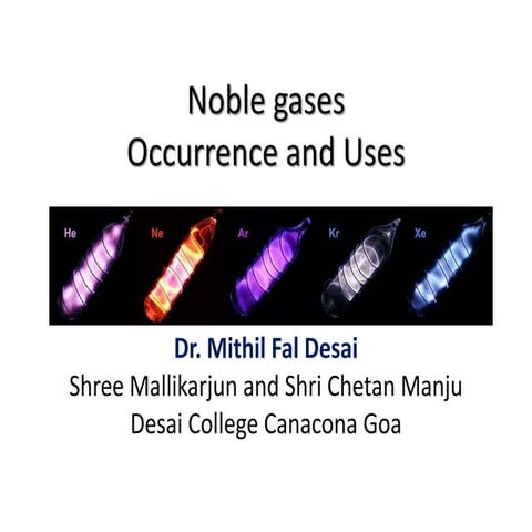 Introduction Noble gases | PPTX