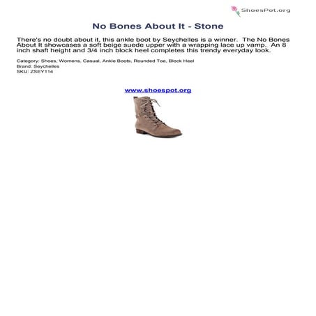 No bones about it stone shoespot review 6989 | PDF