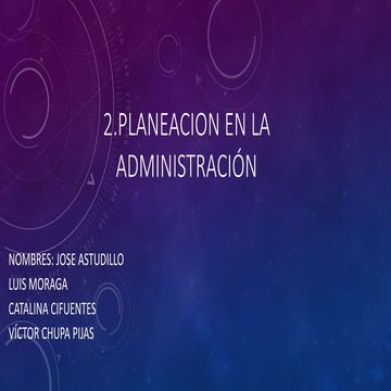 Mapa conceptual planeación administrativa | PDF