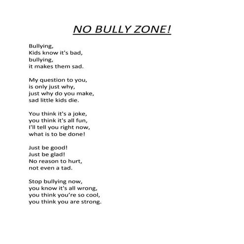 Sad Bullying Poems That Make You Cry