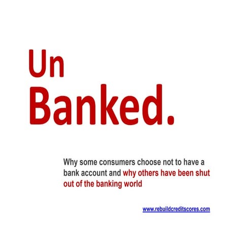 No chexsystems banks helping the unbanked | PPT