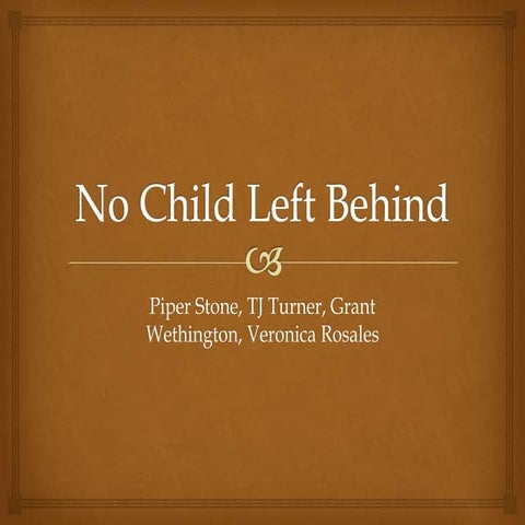 No child left behind | PPTX