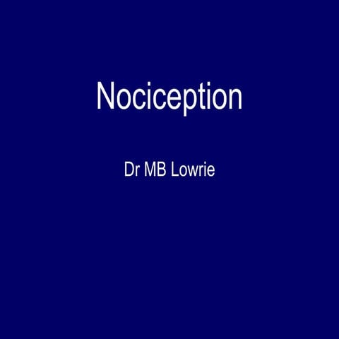 nociception.ppt physiology of pain and sleep | PPT