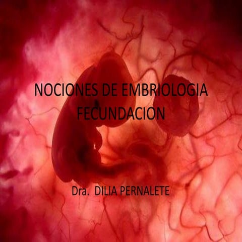 Tema N°13. Nociones de Embriología Fecundación | PDF